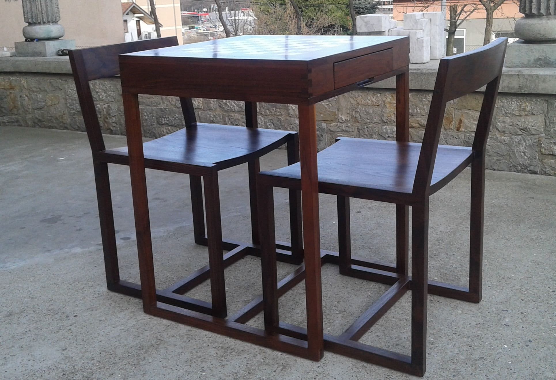 Chess Table With Drawer 2 - Etsy