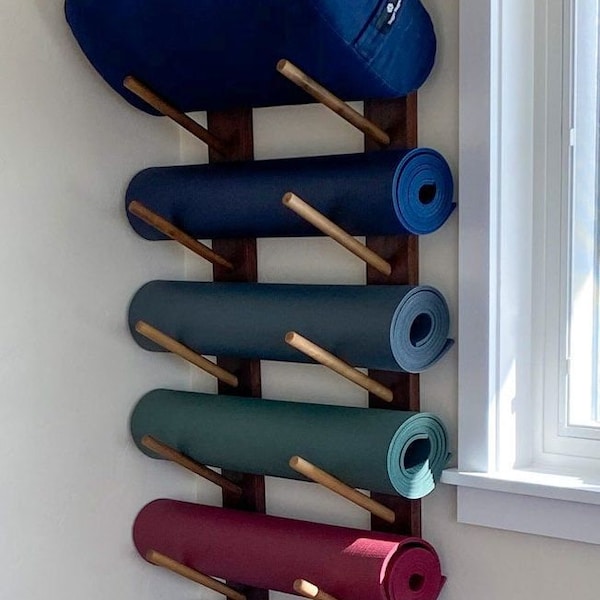 Yoga Mat Wall Holder - Etsy
