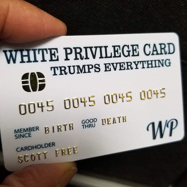 WHITE PRIVILEGE CARD - Etsy