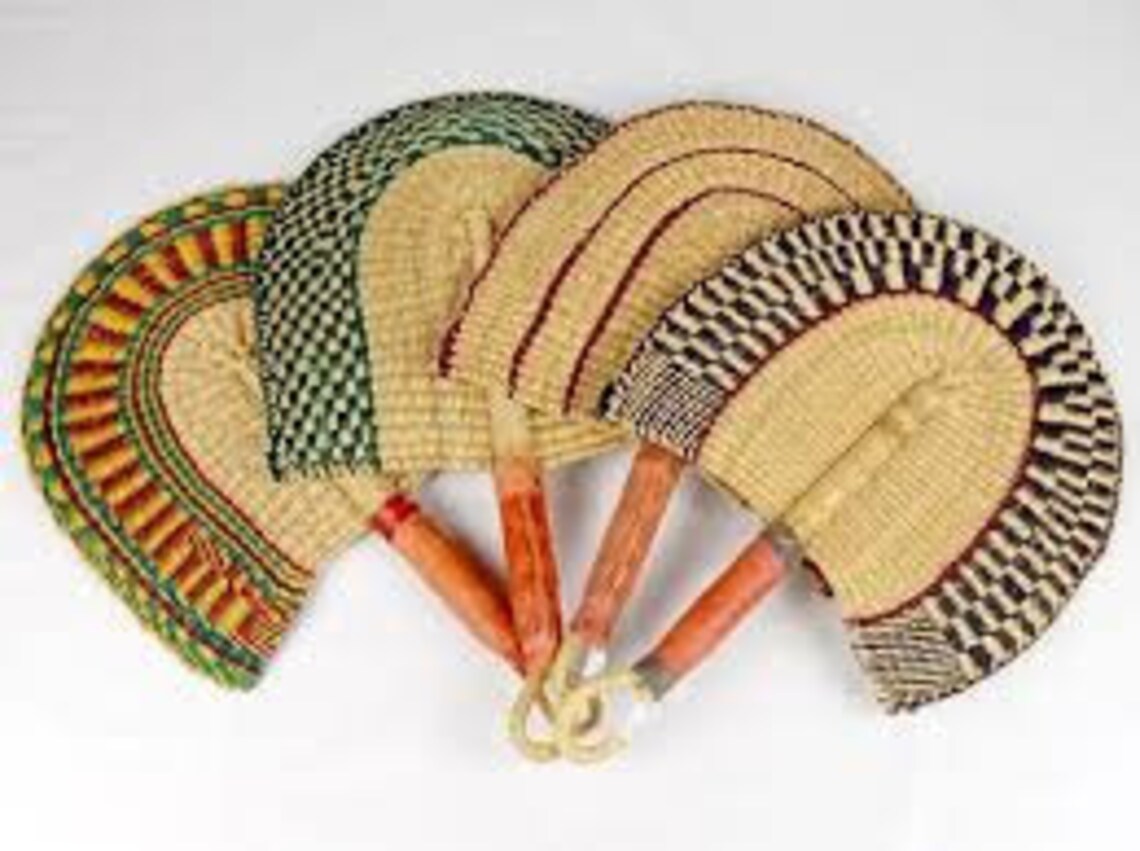 African Hand Woven Fan THREE FAN Pack Free Shipping | Etsy