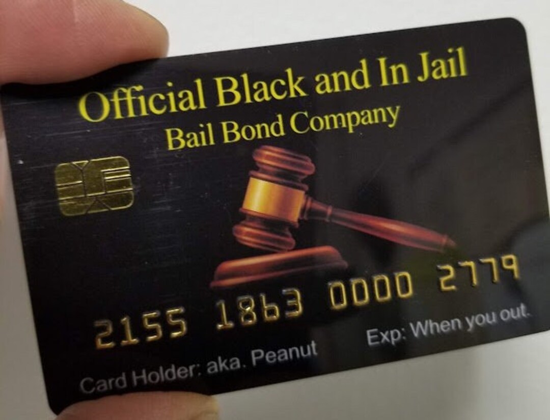 Official Black and in Jail Card™ 4 Pack Funny novelty Card FREE ...