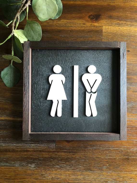 His And Her Bathroom Signs