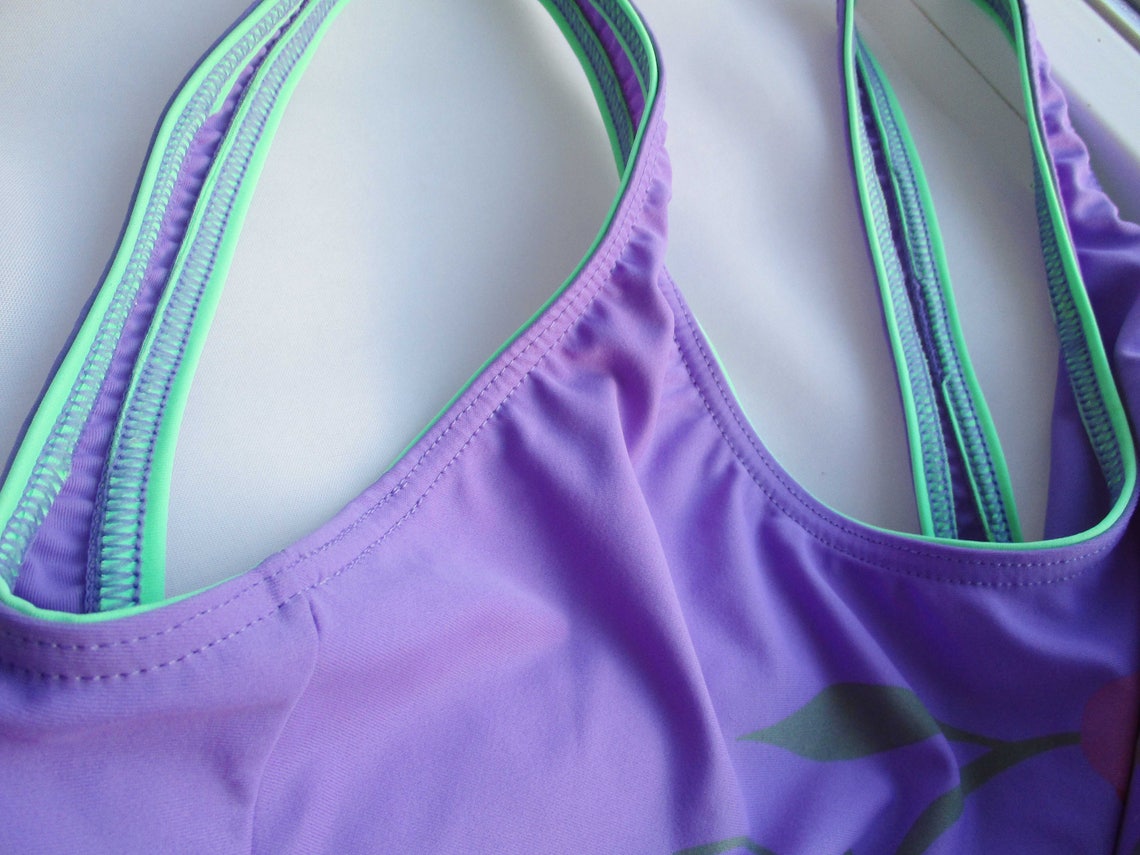 Vintage Swimsuit Pastel Bathing Suit Onepiece Swimsuit | Etsy