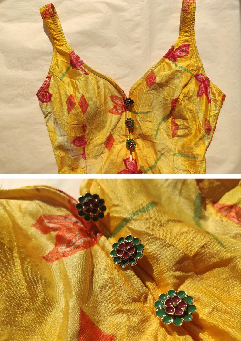 Vintage Yellow Swimsuit, S-M, 80s Bathing Suit, Bright Yellow Swimsuit ...