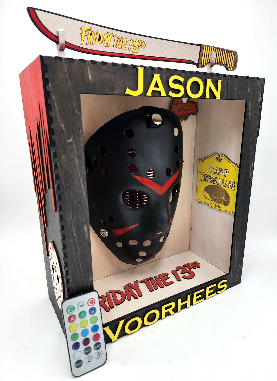 Full Size Hockey Mask Shadow Box Jason Friday the 13th - Etsy
