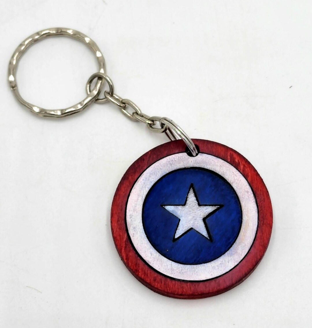 Personalized Caps Shield Captain America Keychain With Hotrod and NAME ...