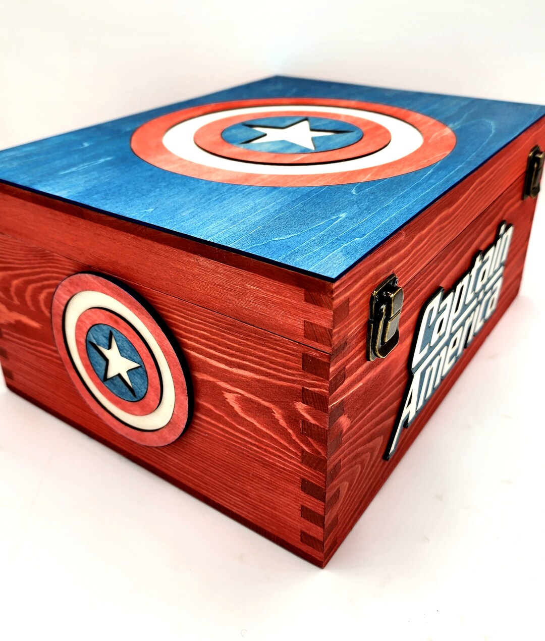 Large Captain America Inspired Gift Box Letter Box Store Comics FREE ...