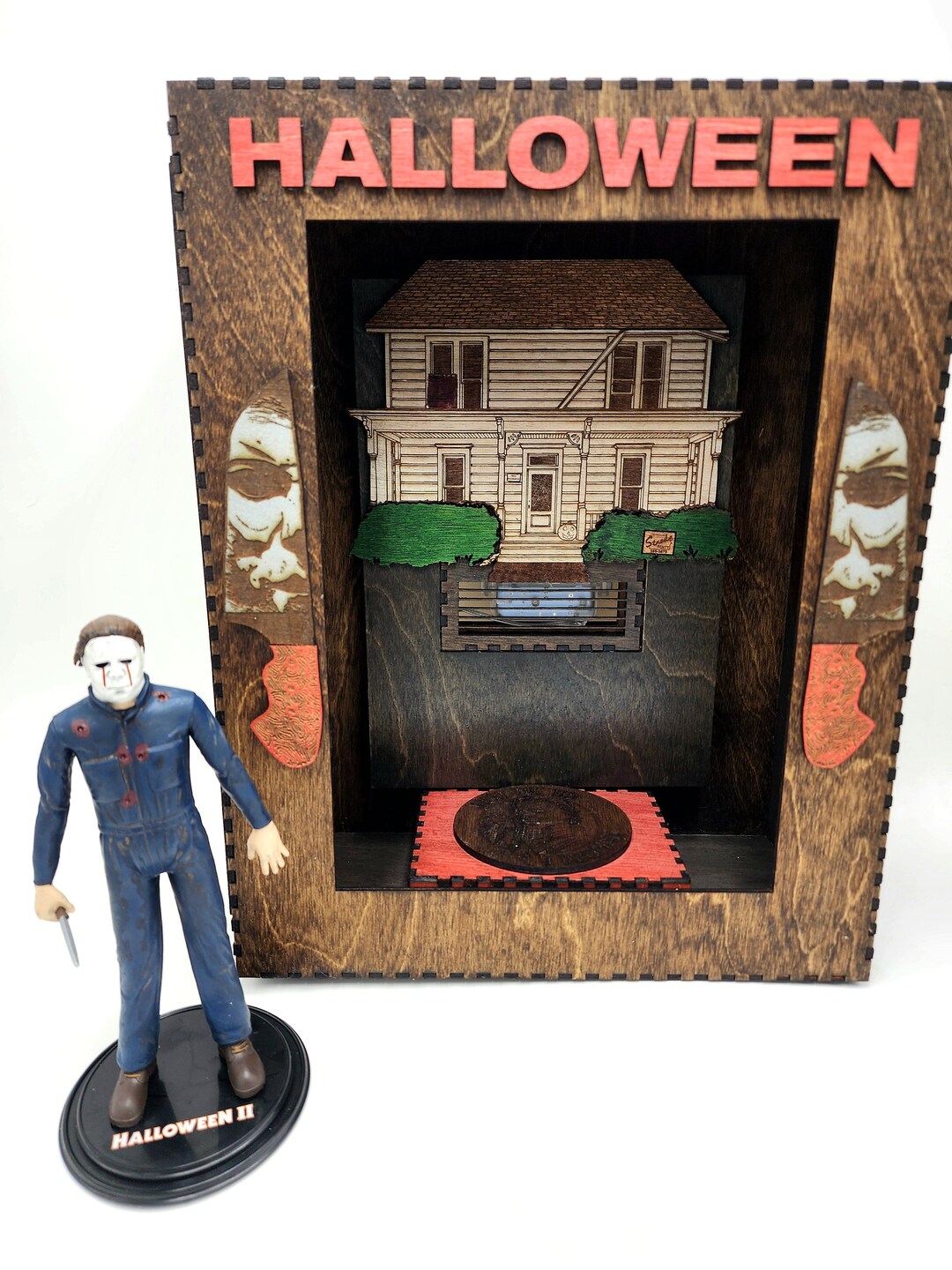 Full Size Stephen Kings IT Pennywise Shadow Box With Battery Powered ...