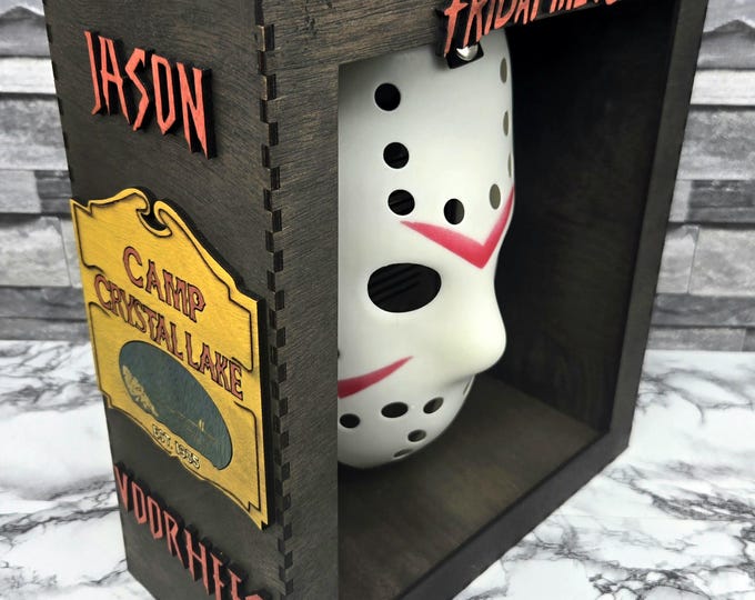 Full Size Hockey Mask Shadow Box Jason Friday the 13th - Etsy