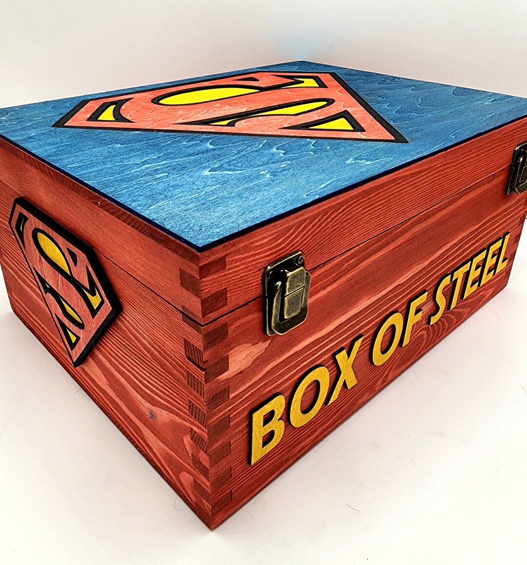 Large Super Man Inspired Box of Steel Gift Box Letter Box LARGE - Etsy
