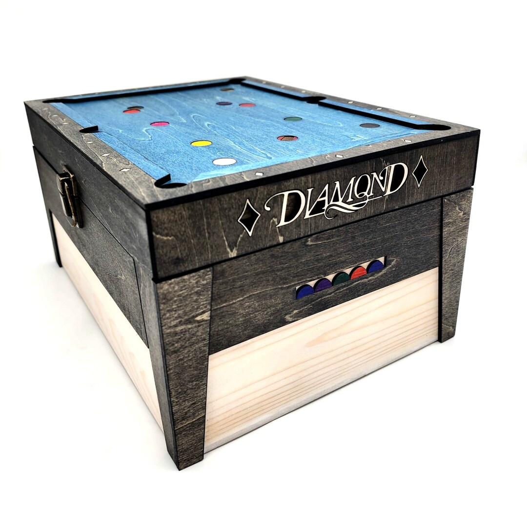 Medium or Large Pool Table Box Personlization is Included. Add a Name ...