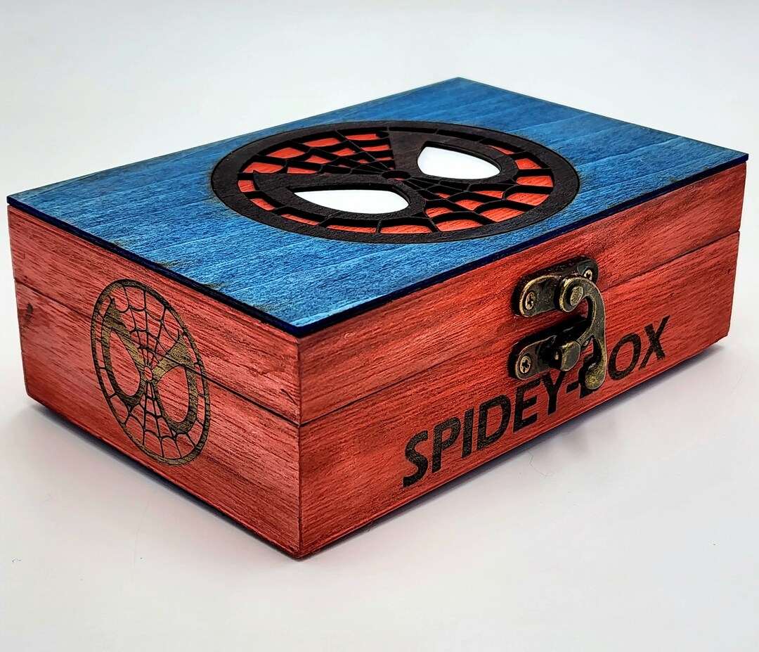 Spidey Box Personalization Available Spiderman Inspired - Etsy