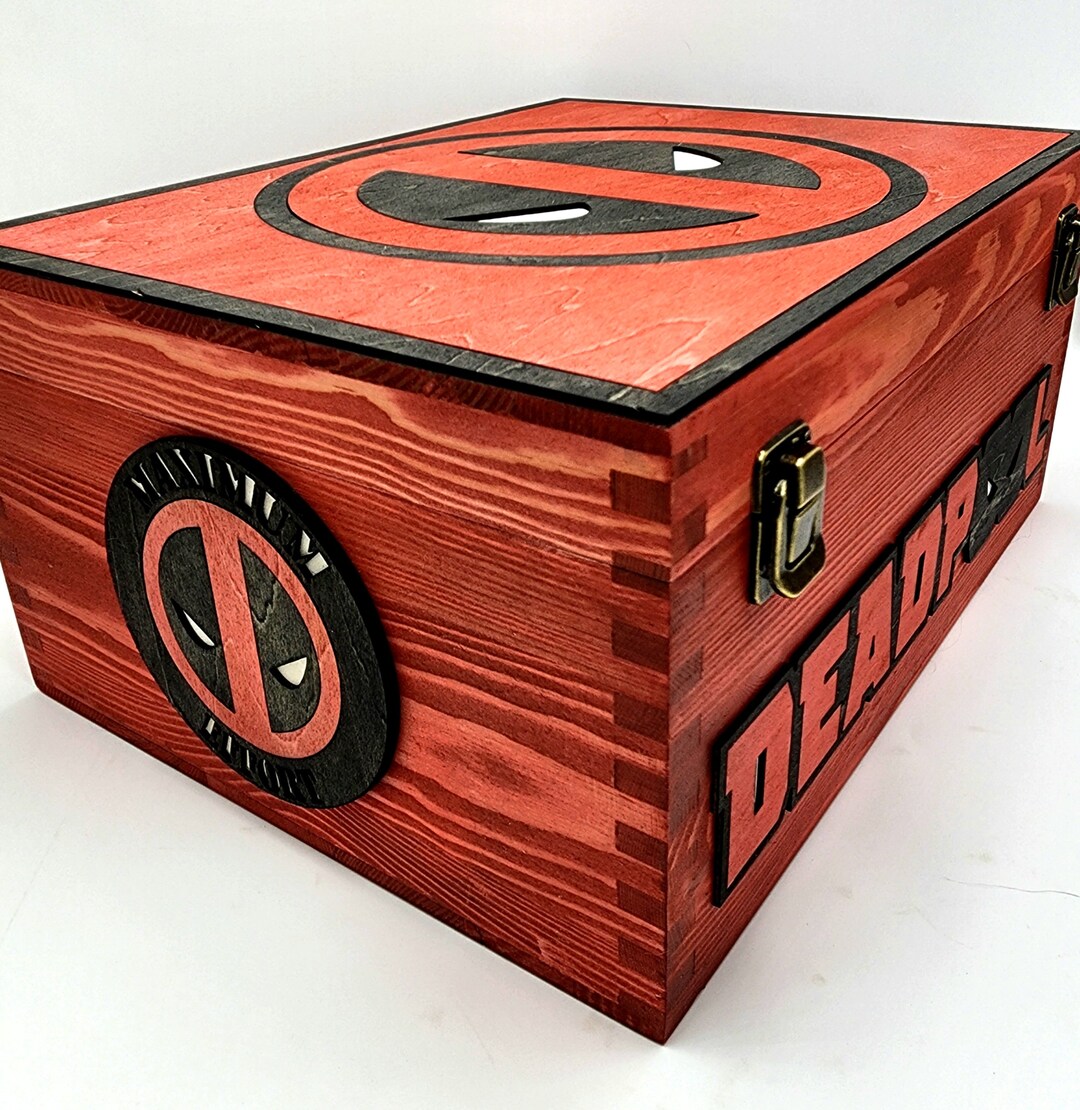 Large Deadpool Inspired Gift Box Letter Box Store Comics - Etsy