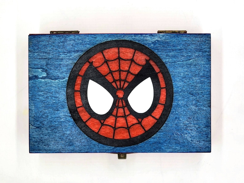 Spidey Box Personalization Available Spiderman Inspired With - Etsy