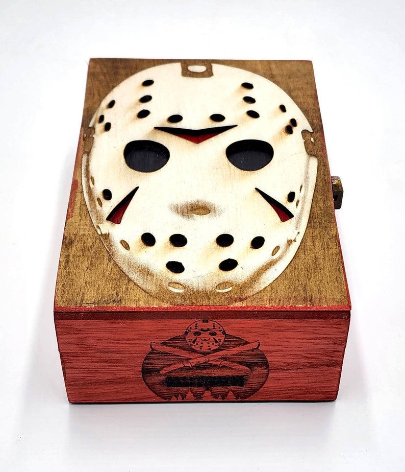 Jason Voorhees Laser Engraved Wood Box Friday the 13th (can Be ...