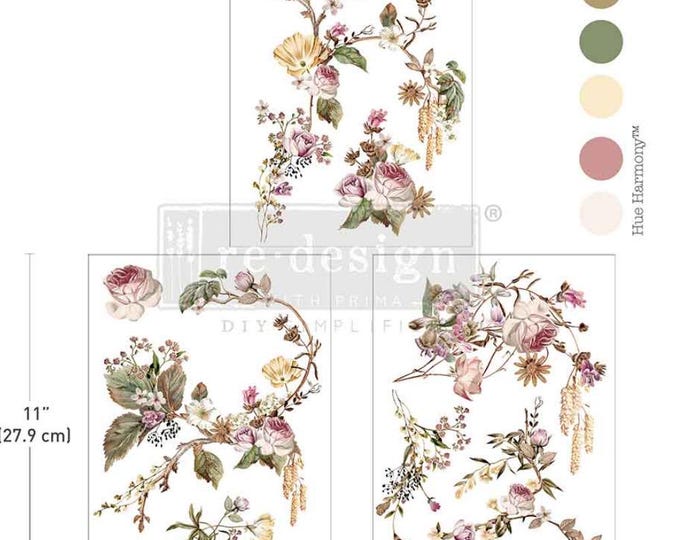 Rosette Royale - Redesign With Prima Mould- Middy Transfer - 3 Sheets ...
