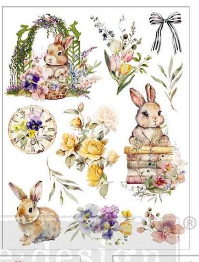 Hop Into Spring- Redesign With Prima Transfer- Easter - Spring ...