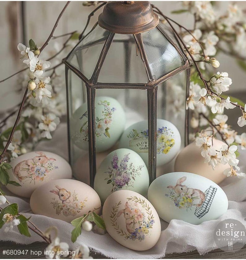 Hop Into Spring- Redesign With Prima Transfer- Easter - Spring ...