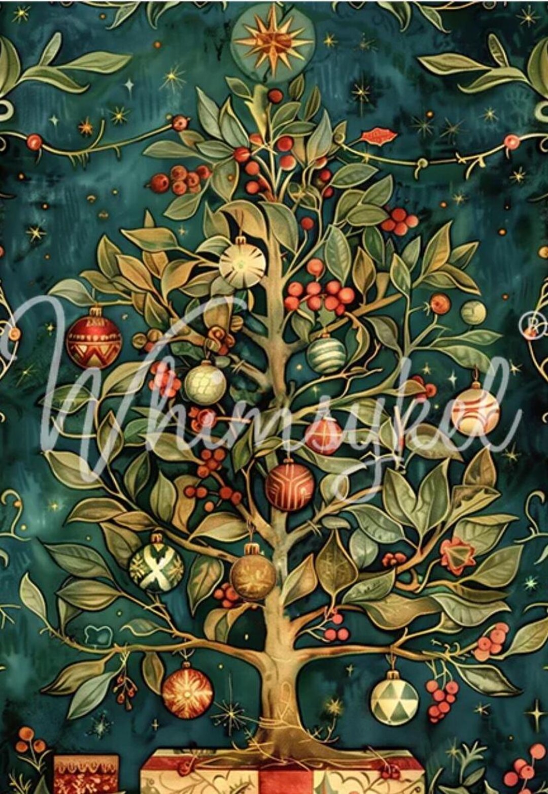 PEAR TREE Design by Whimsykel Designs Decoupage Paper for Furniture ...