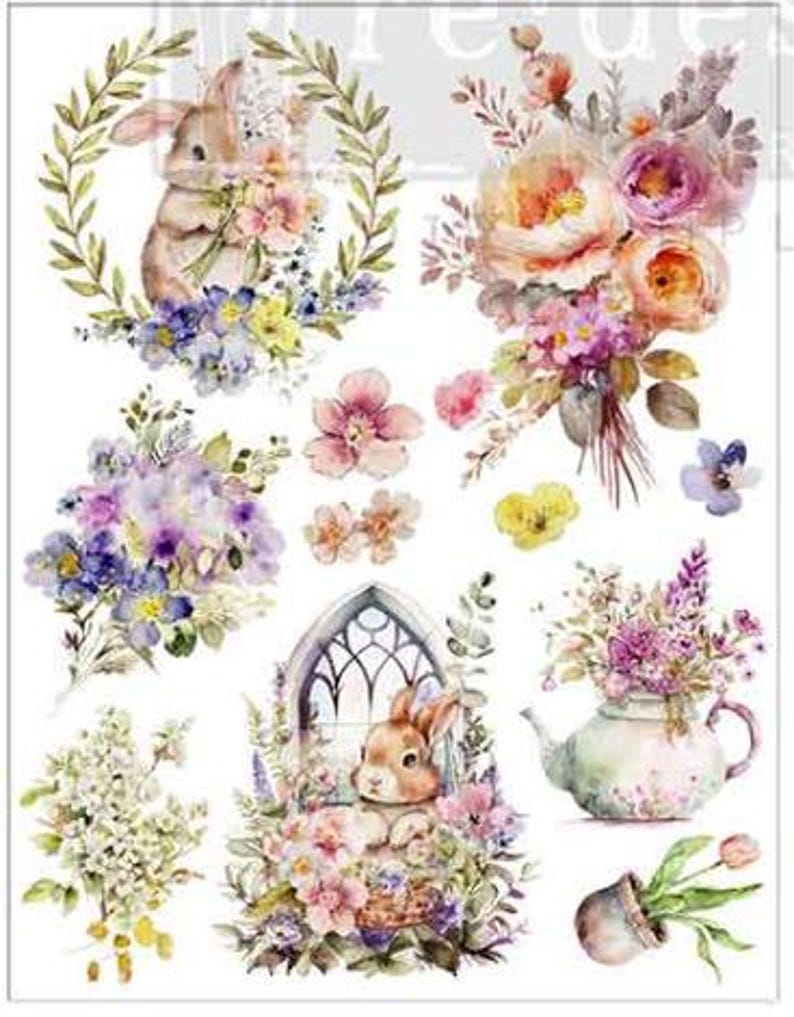 Hop Into Spring- Redesign With Prima Transfer- Easter - Spring ...