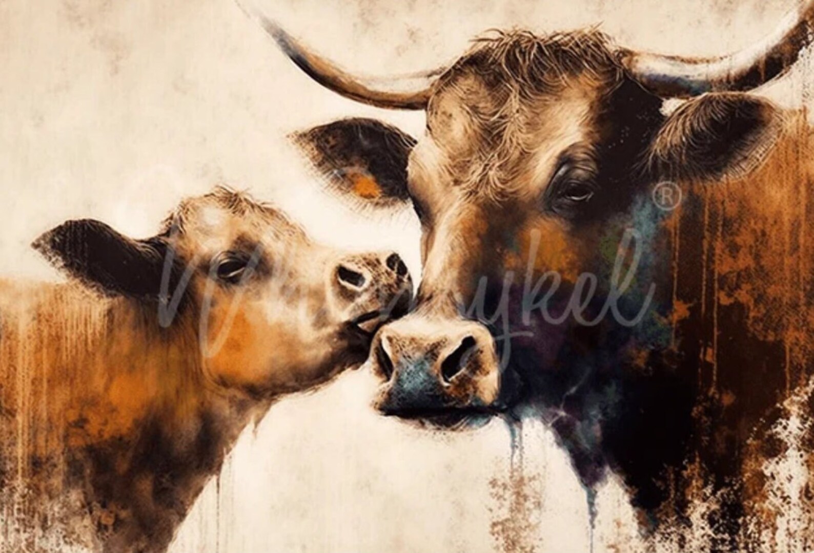 Mooving Moment 29x21 Whimsykel Designs A1 Decoupage Paper Furniture ...