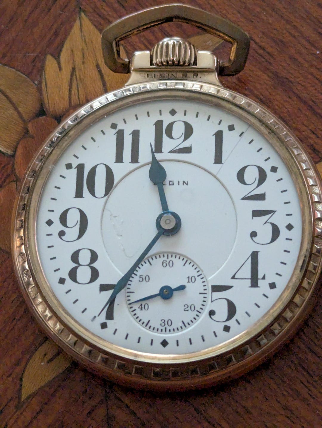 RARE 1922 Elgin Father Time 21 Jewel 16 Sized 12k Gold Filled Cased ...