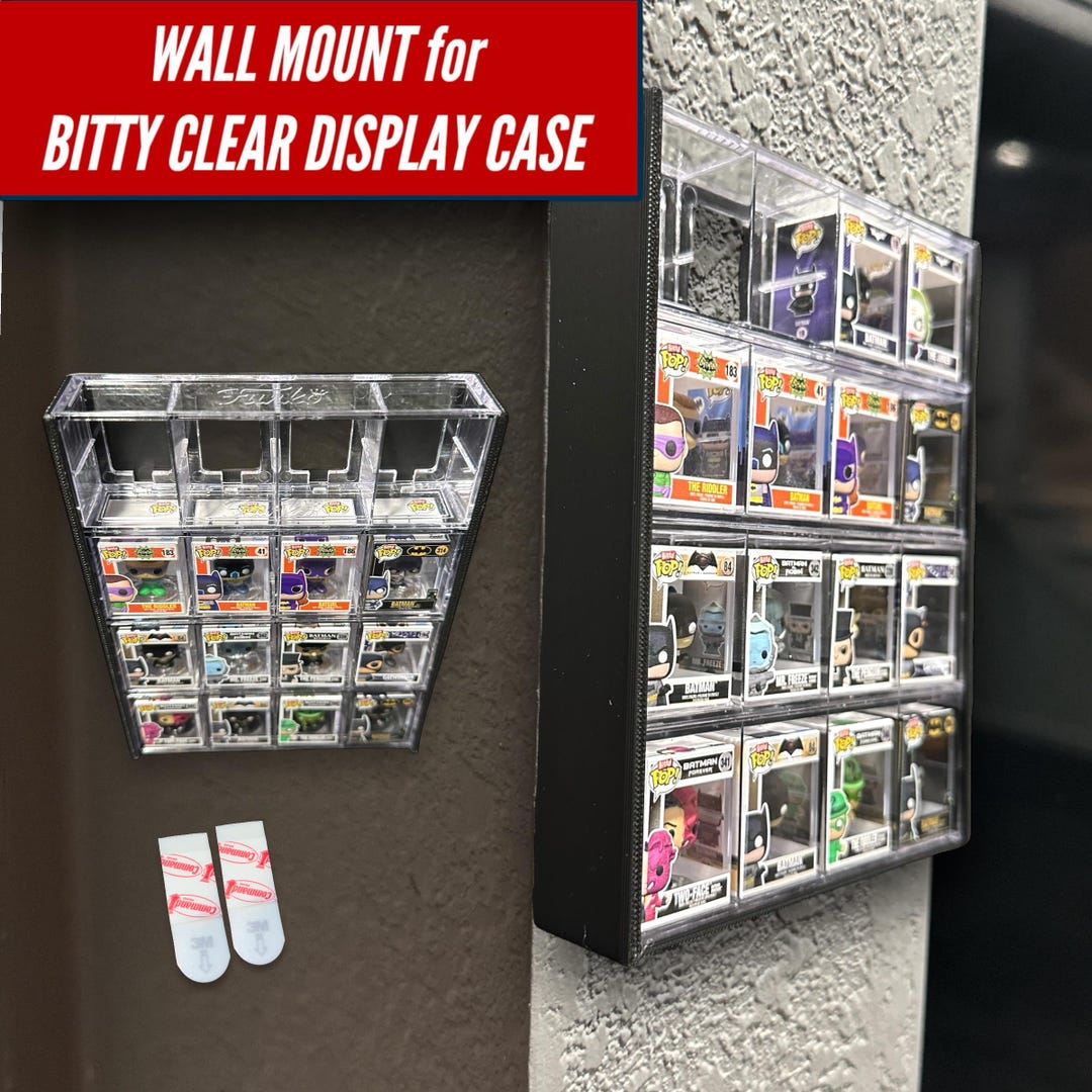 Wall Mount for Bitty Pops Clear Display Case | Easily Display Your ...
