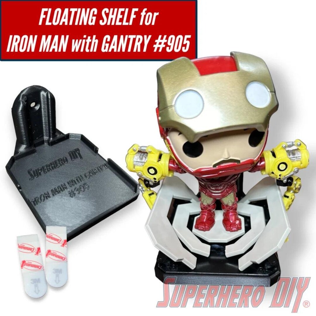 Superhero DIY® Out of Box Wall Mount for Iron Man With Gantry 905 Funko ...