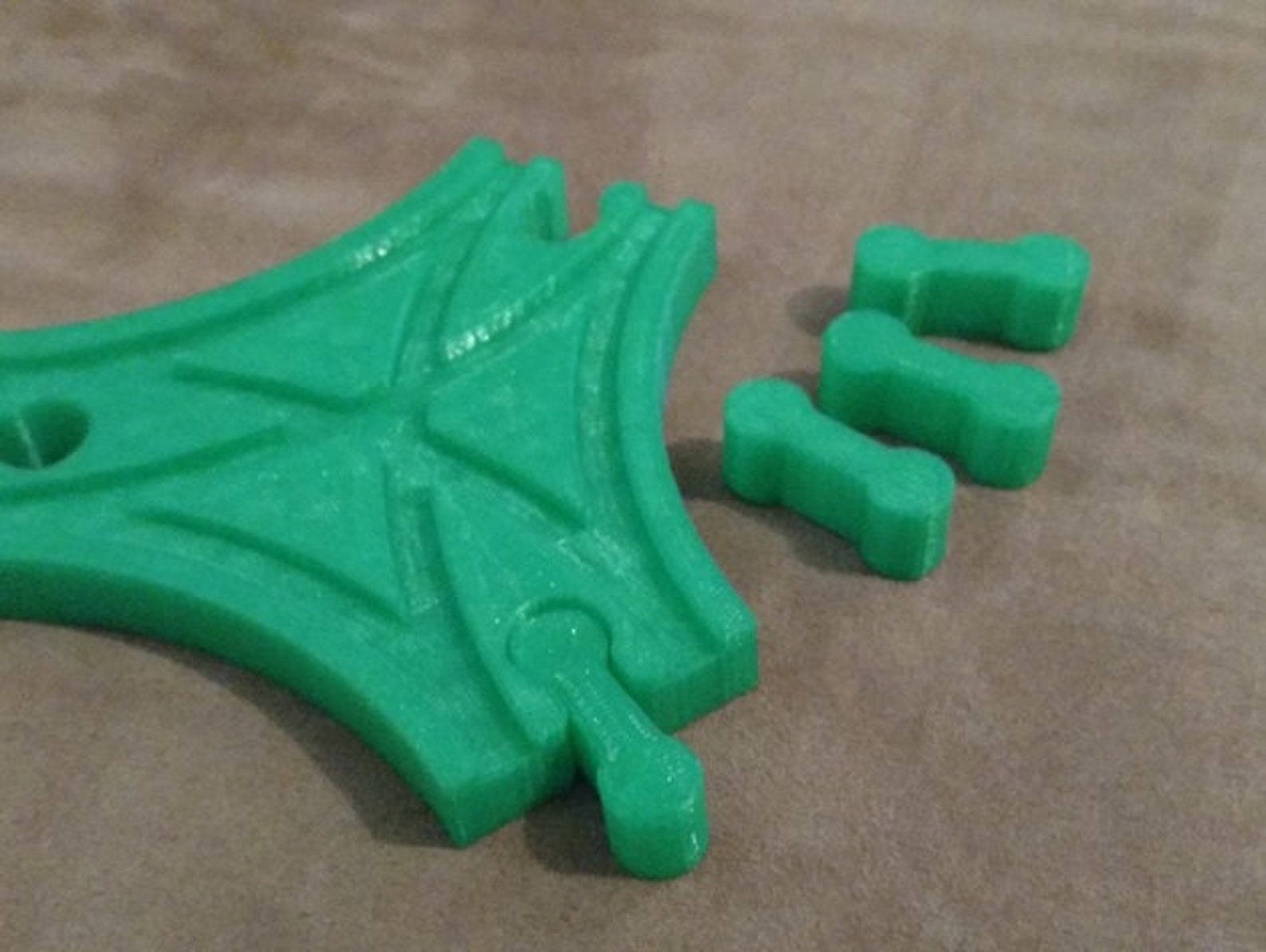 3-WAY Triangle Junction Track Piece Compatible With Brio or Wooden ...