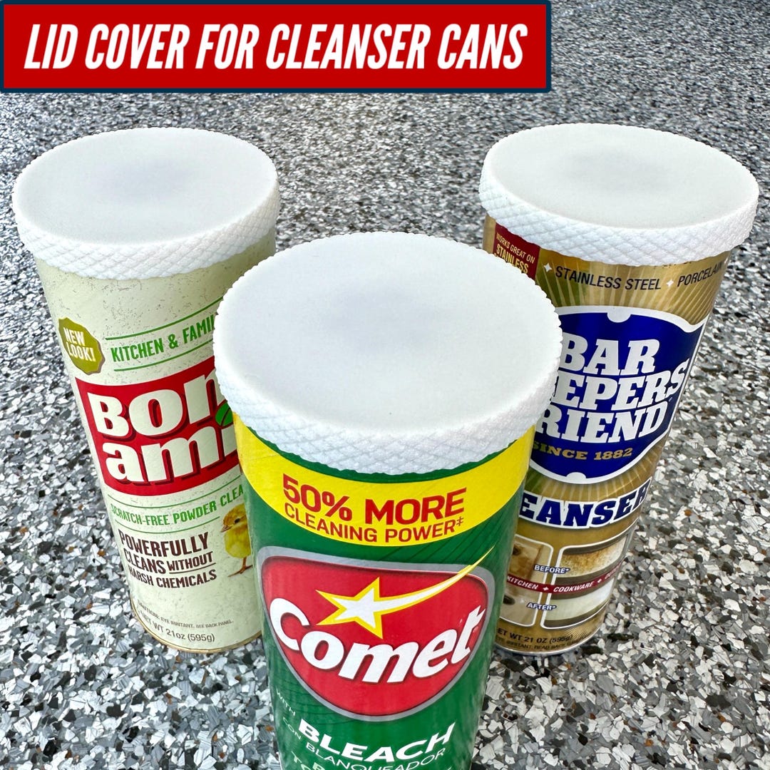 FLEXIBLE Lid for Comet Cleanser | Fits Snugly on Powder Cleanser Can ...