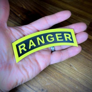 Customizable 3d-printed Army Ranger Tab – Multiple Sizes (3-10 Inches ...