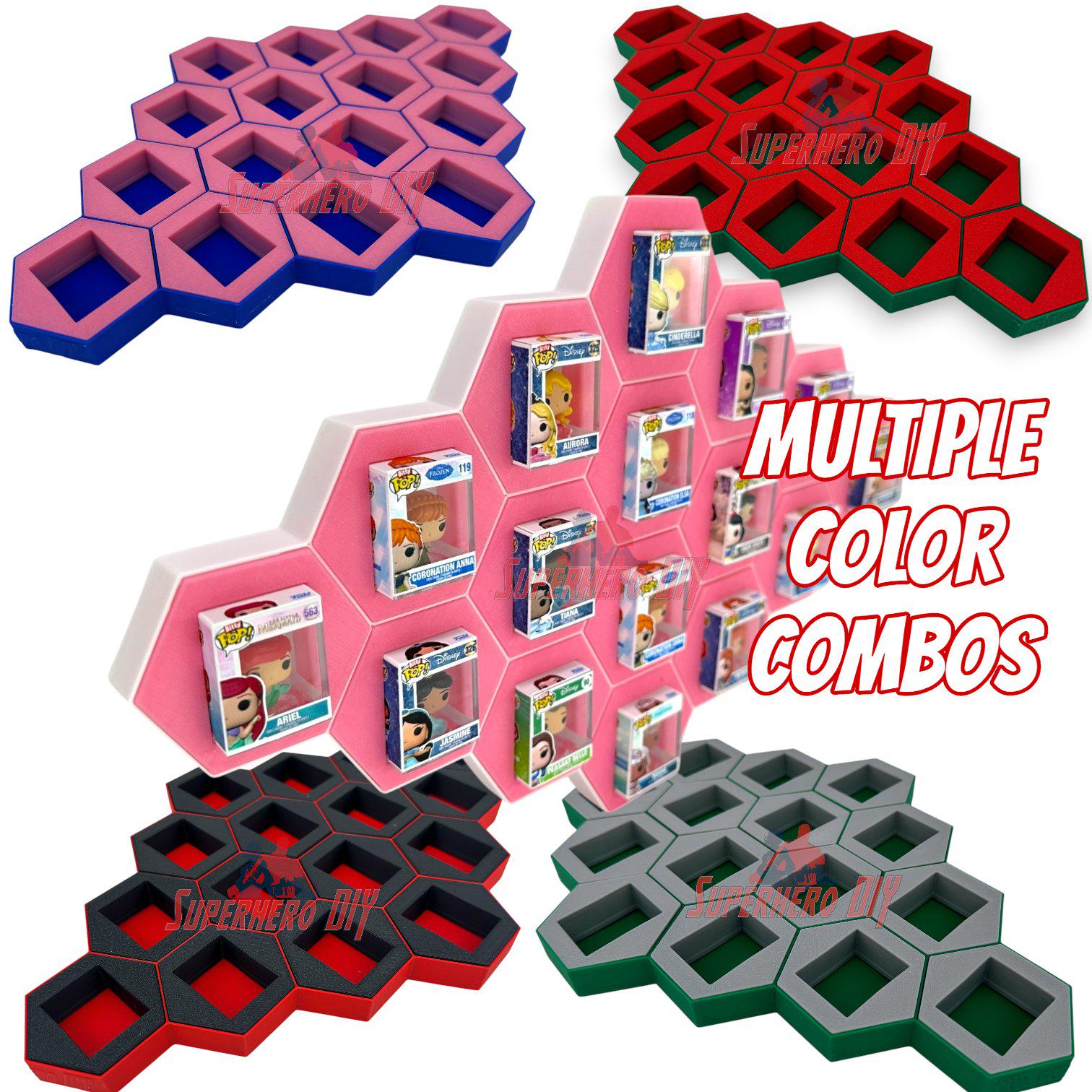 16-CELL Diamond Honeycomb Wall Display for Bitty Pops | Organize Bitty ...