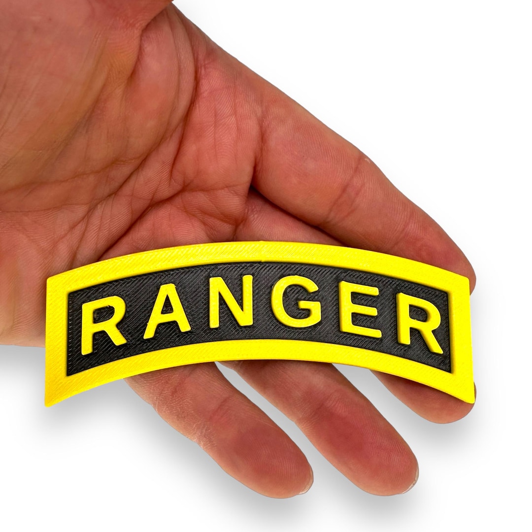 Customizable 3d-printed Army Ranger Tab – Multiple Sizes (3-10 Inches ...