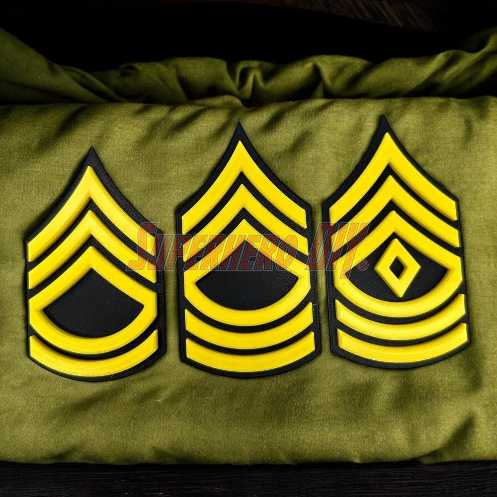 Army Enlisted Rank Set | E-2 to E-9 | 3D Printed Insignia in Multiple ...