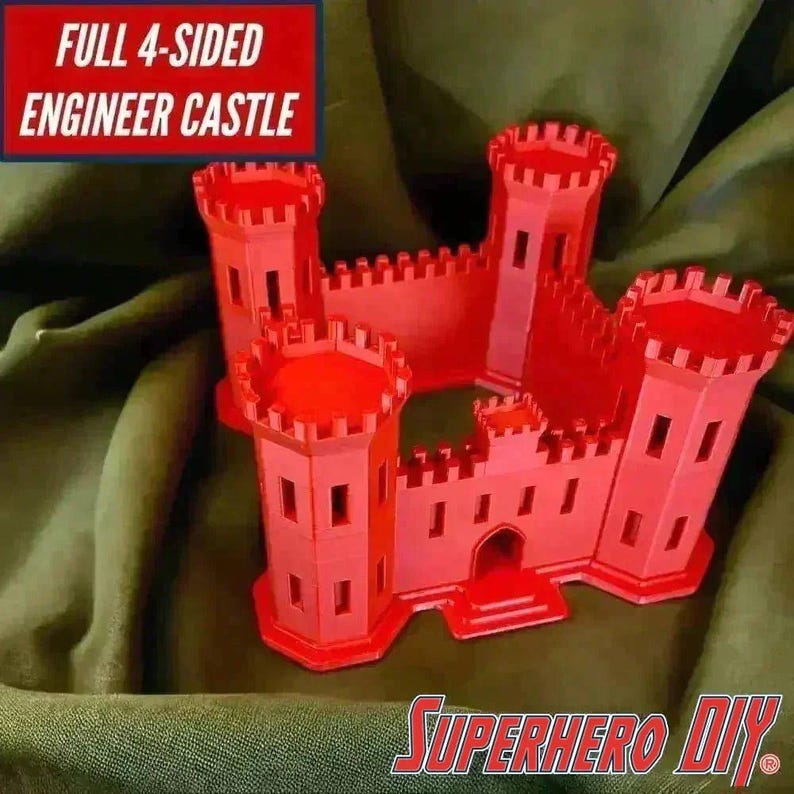 FULL Four-sided Engineer Castle 3d-printed | Combat Engineer Army Corps ...
