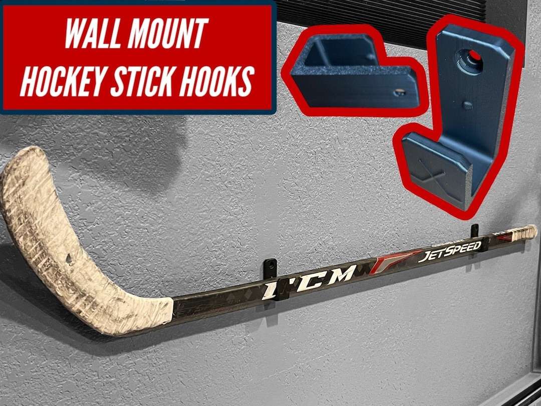 Wall Mount Hockey Stick Hanger | Mount Your Stick on the Wall ...