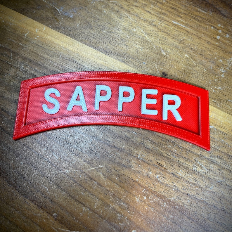 Sapper Tab | 3d-printed Sapper Combat Engineer Tab | Multiple Sizes ...