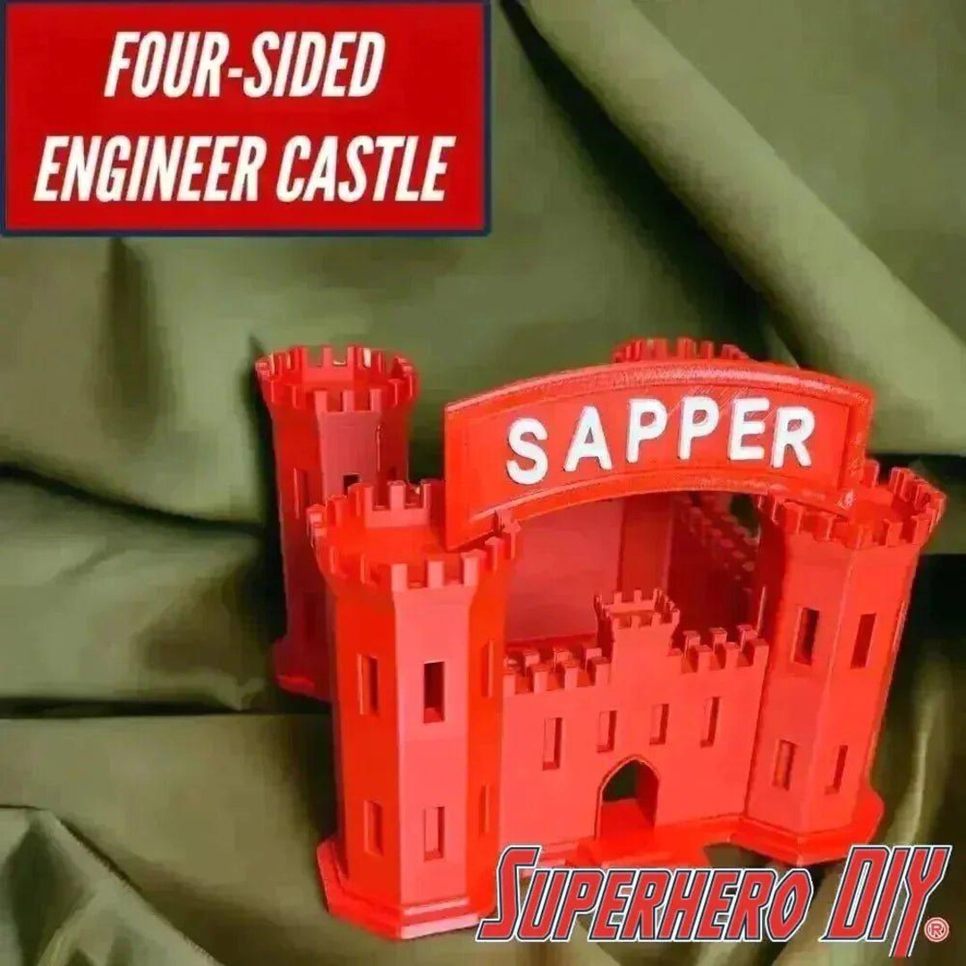 FULL Four-sided Engineer Castle 3d-printed | Combat Engineer Army Corps ...