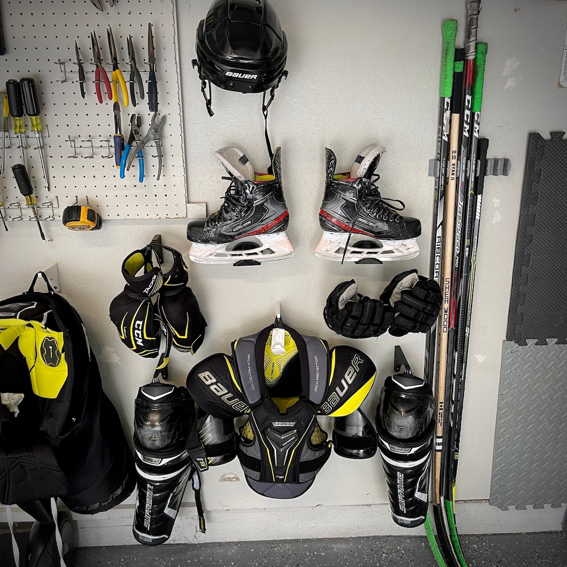 Hockey Helmet Wall Mount Hockey Gear Storage Solution | Etsy
