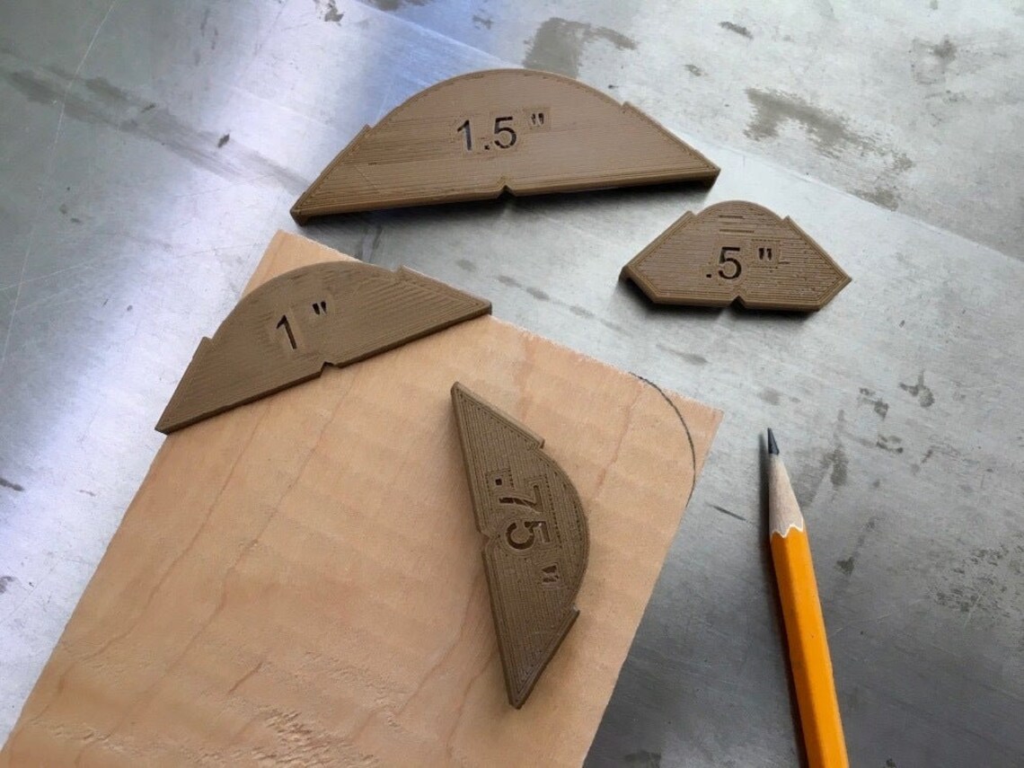 Rounded Corner Template | 3d-printed Woodworking Corner Stencil - Etsy