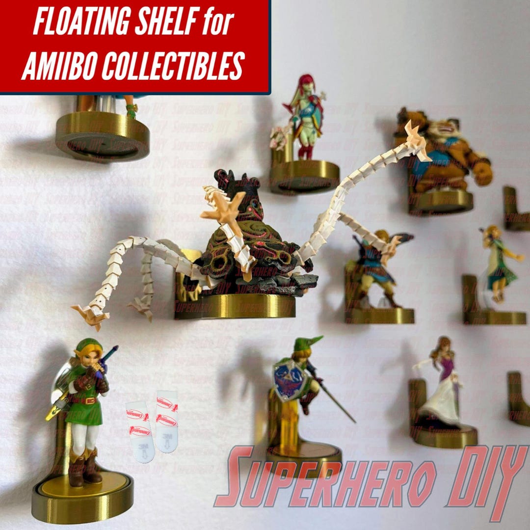 Floating Shelves for Amiibo Accessories | Comes With Command Strips! No ...