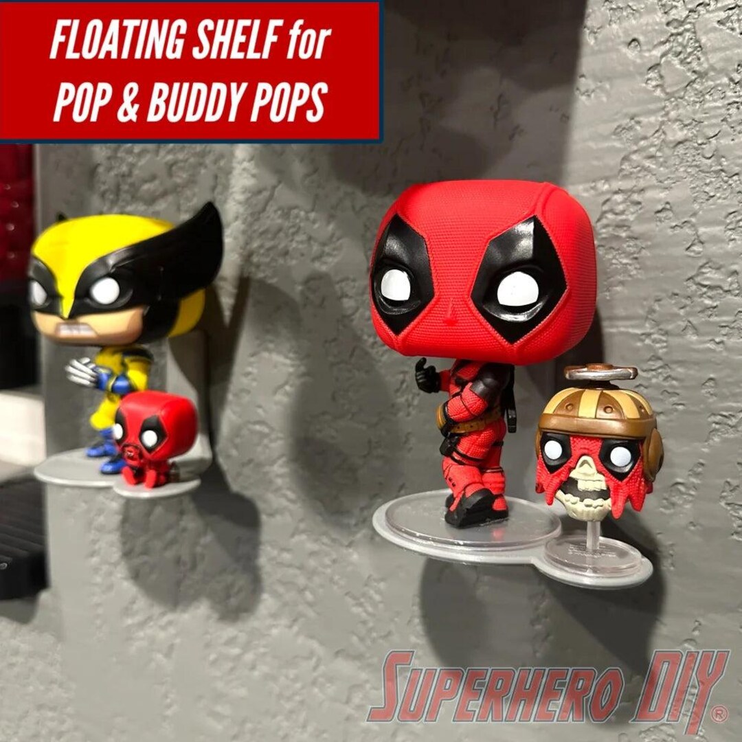 Floating Shelf for Pop & Buddy | Out of Box Shelves for 4" Funko Pops ...