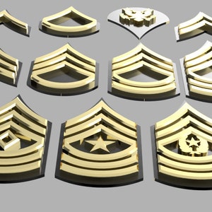 Army Enlisted Rank Stl - Etsy