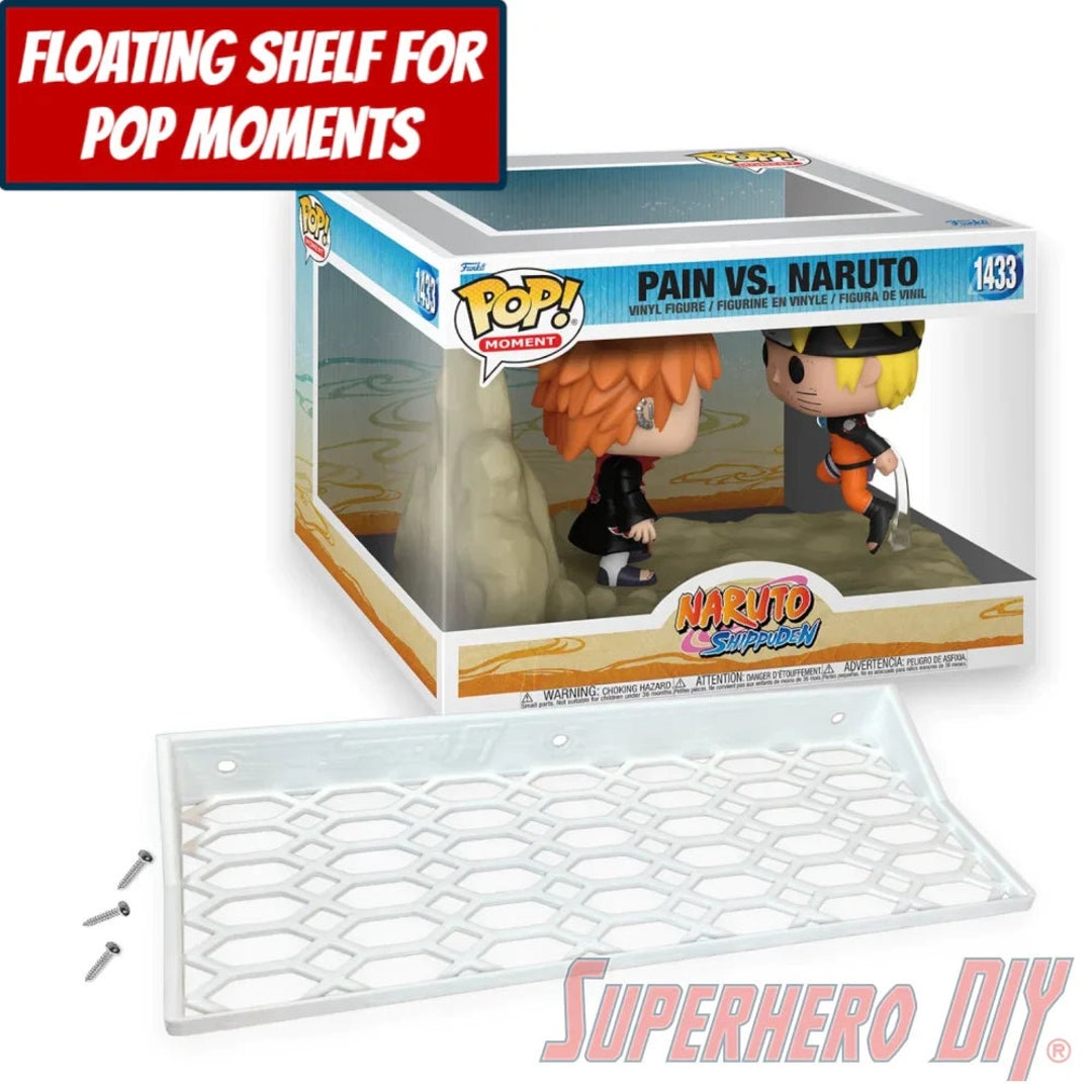 Superhero DIY® Floating Shelf for Funko Pop Moment Pain Vs Naruto 1433 ...