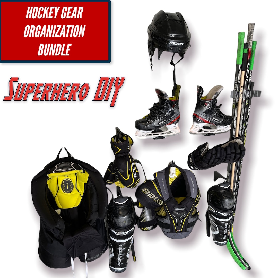Hockey Gear Organizer Bundle Wall Mount | Hockey Equipment Drying ...