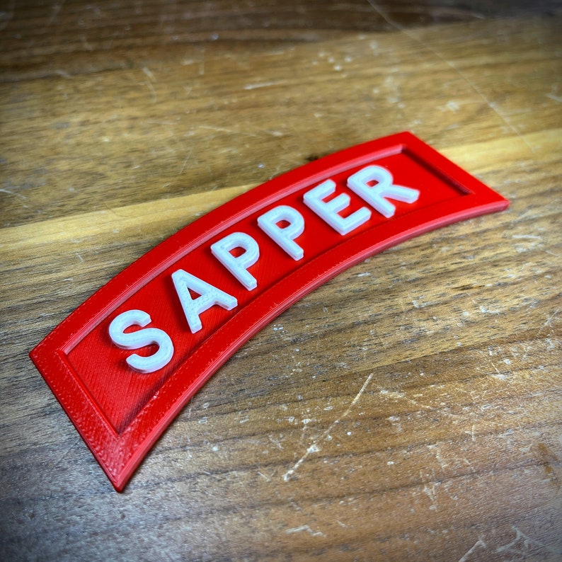 Sapper Tab 3d-printed Sapper Combat Engineer Tab Multiple - Etsy