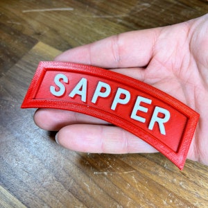 Sapper Tab | 3d-printed Sapper Combat Engineer Tab | Multiple Sizes ...