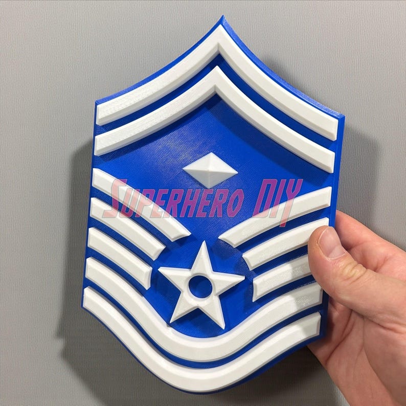3D Air Force Enlisted Rank Display Insignia | Multiple Sizes Available ...