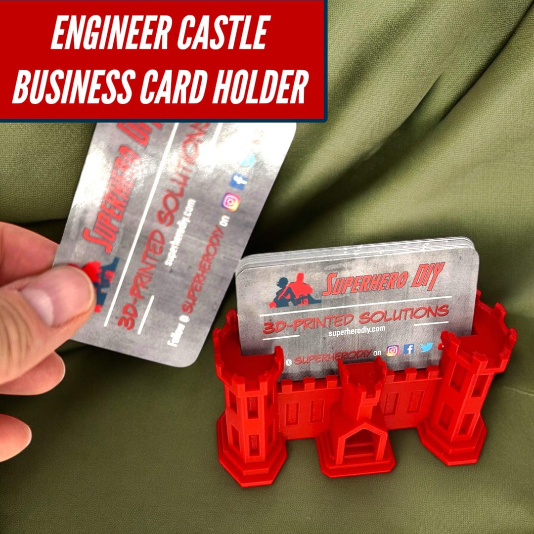 Engineer Corps Castle Business Card Holder Fits Standard-size Business ...