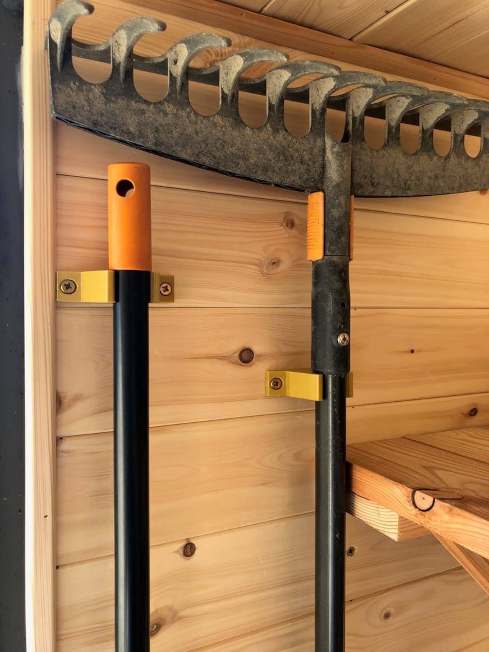 Garden Tool Wall Mount Yard Tool Holders for Fiskar Shovels | Etsy